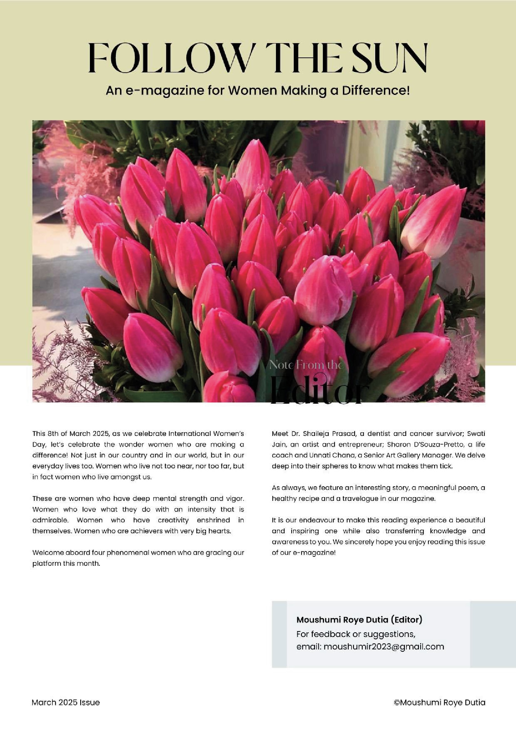 FOLLOW THE SUN (MARCH 2025 ISSUE) | Pothi.com