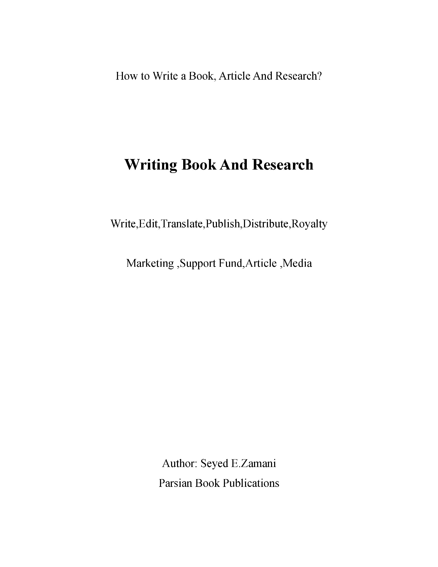 Writing Book And Research | Pothi.com