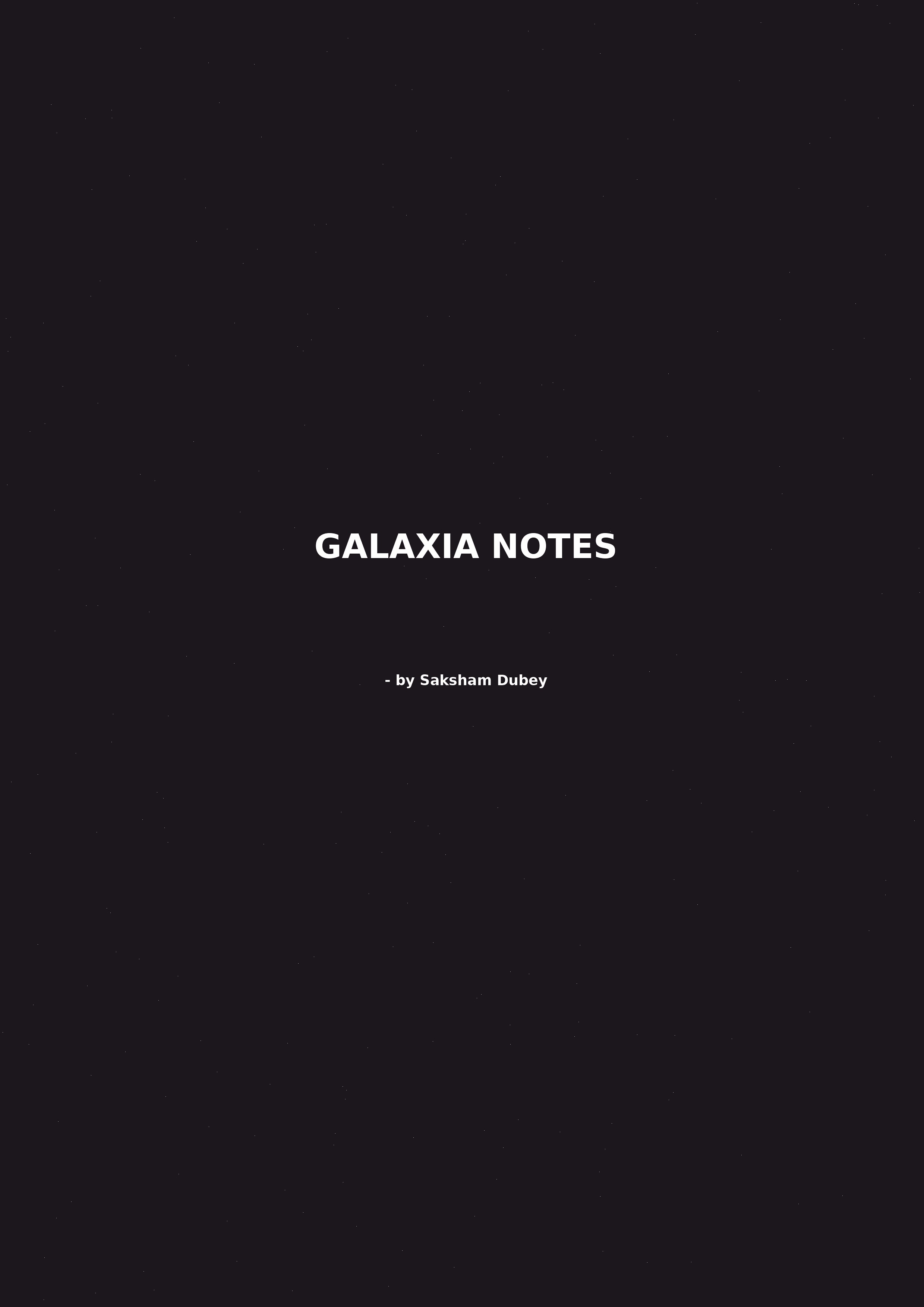 Galaxia Notes | Pothi.com