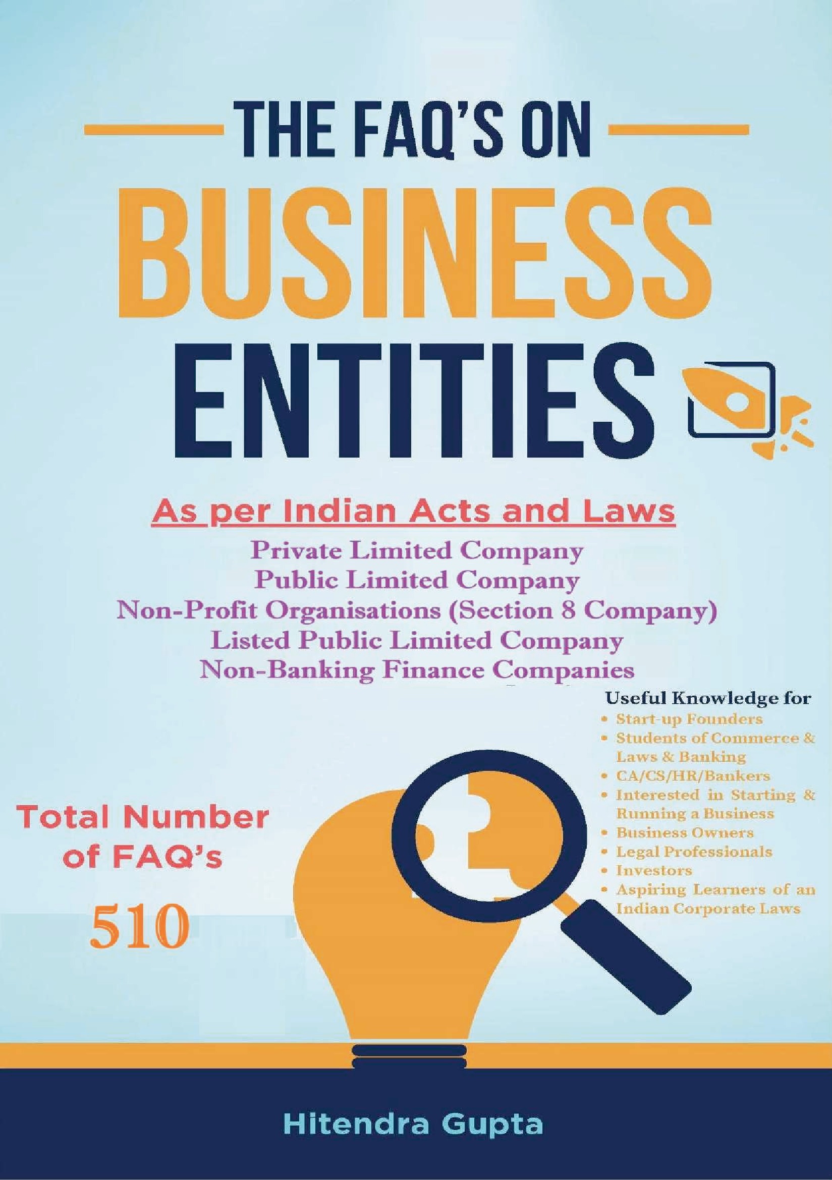 THE FAQ'S ON BUSINESS ENTITIES - As per Indian Acts and Laws - Part II | Pothi.com
