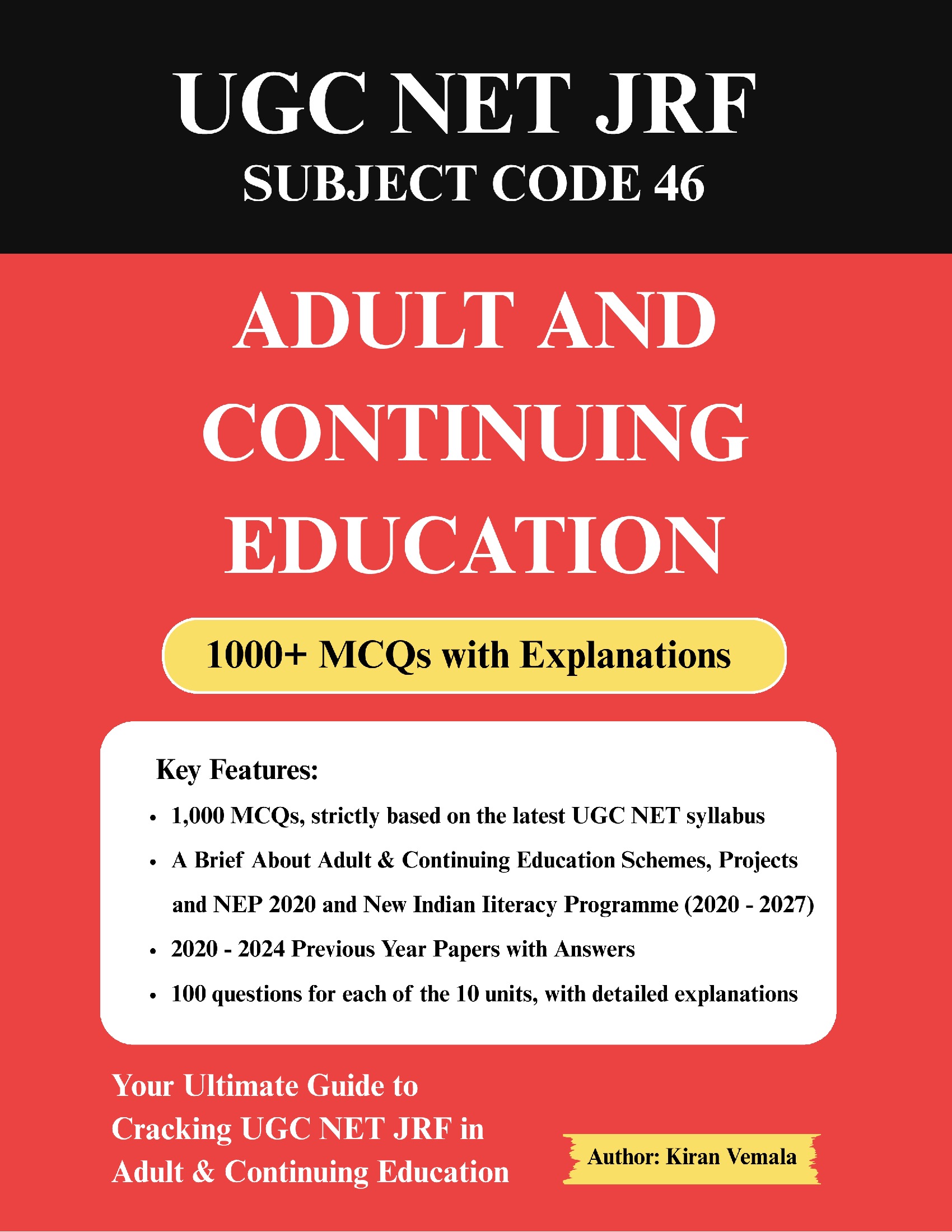 UGC NET – Subject Code 46: Adult and Continuing Education 1000+ MCQs with Explanations | Pothi.com