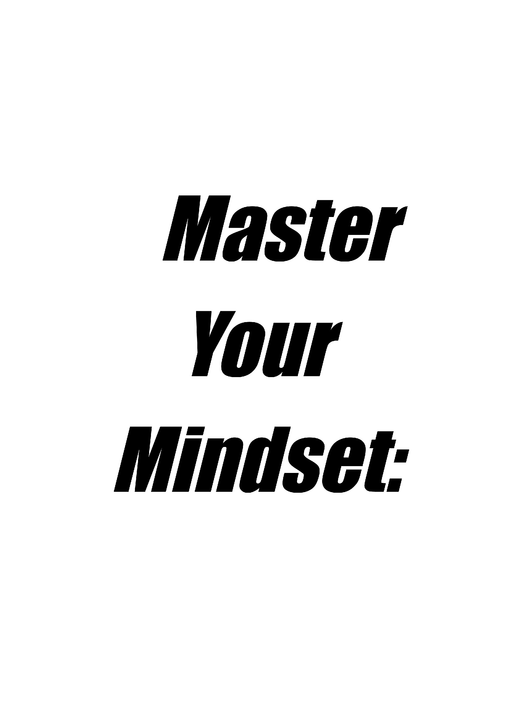 Master Your Mindset | Pothi.com