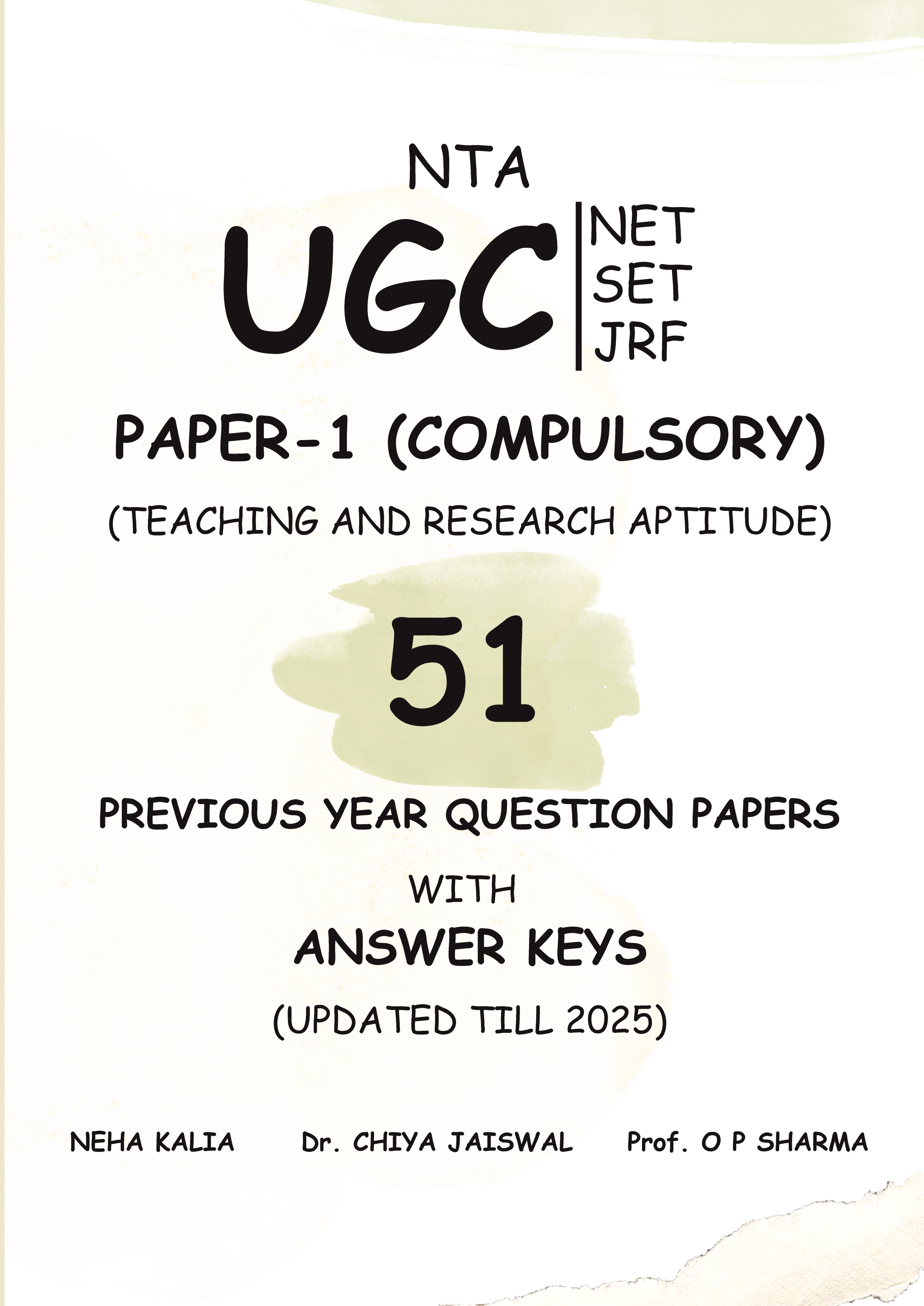 NTA UGC-NET/JRF/SET Paper 1: 51 Previous Year Question Papers | Pothi.com