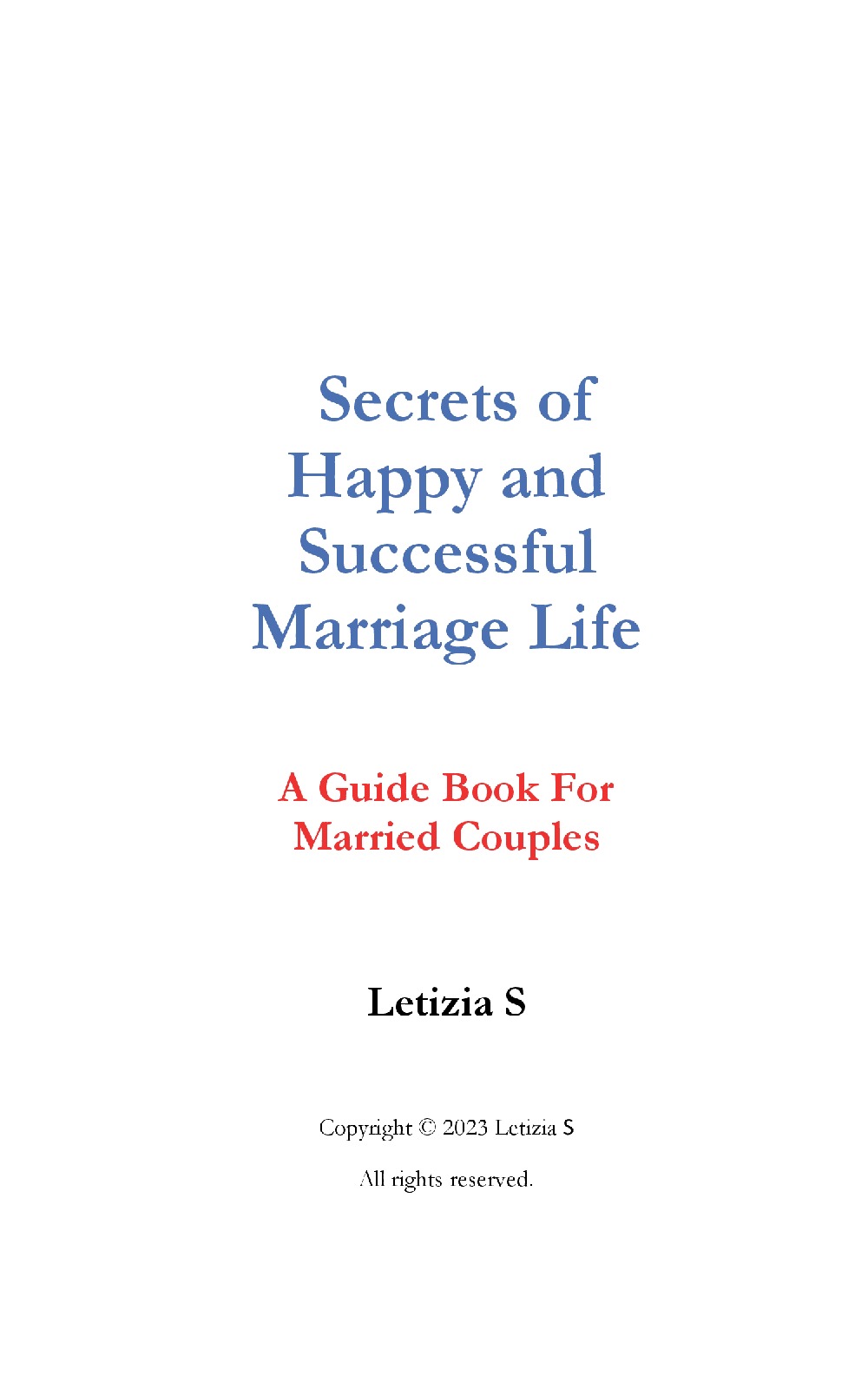 Secrets of Happy and Successful Marriage Life | Pothi.com