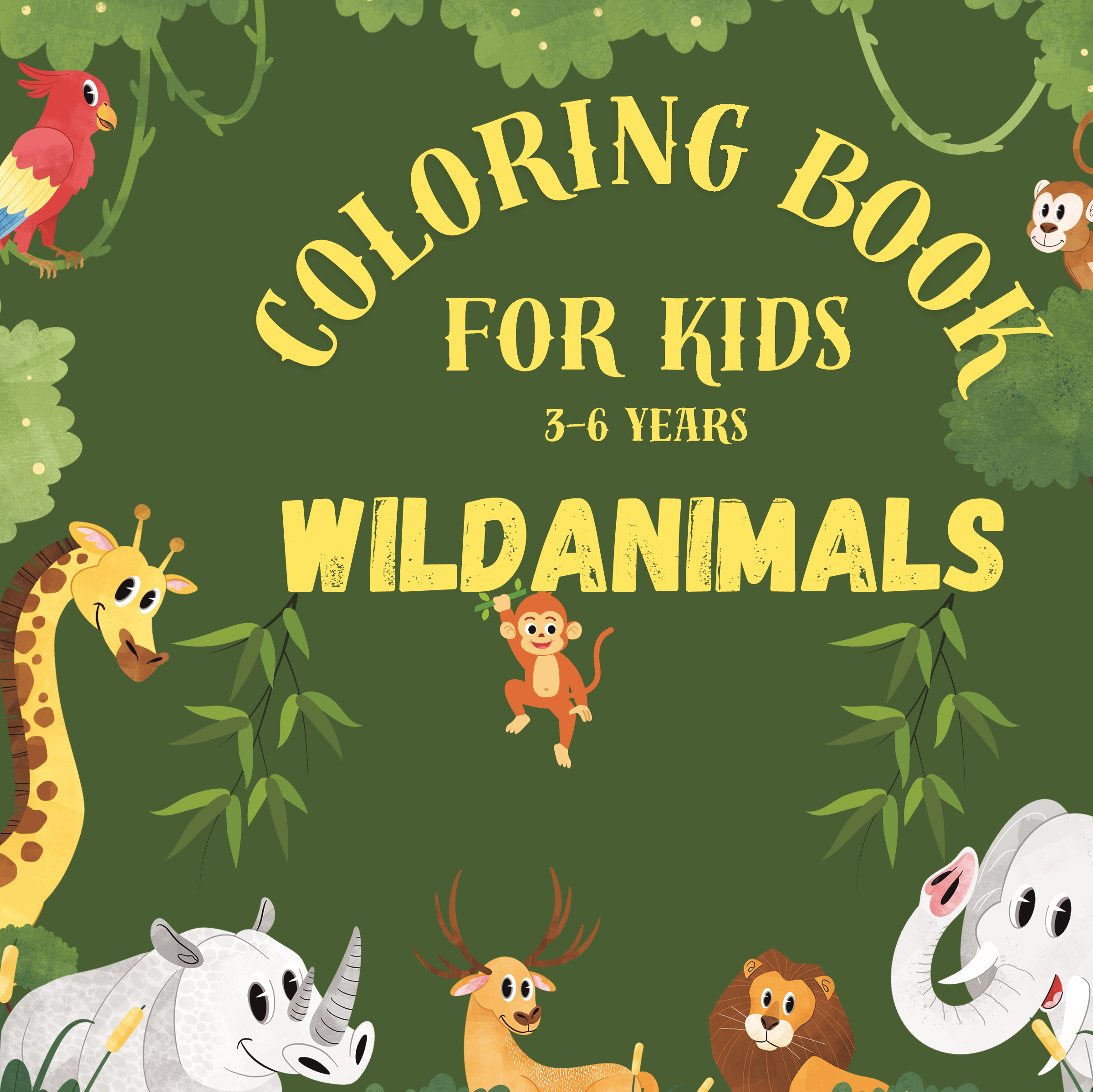 Wild animals coloring book for kids | Pothi.com
