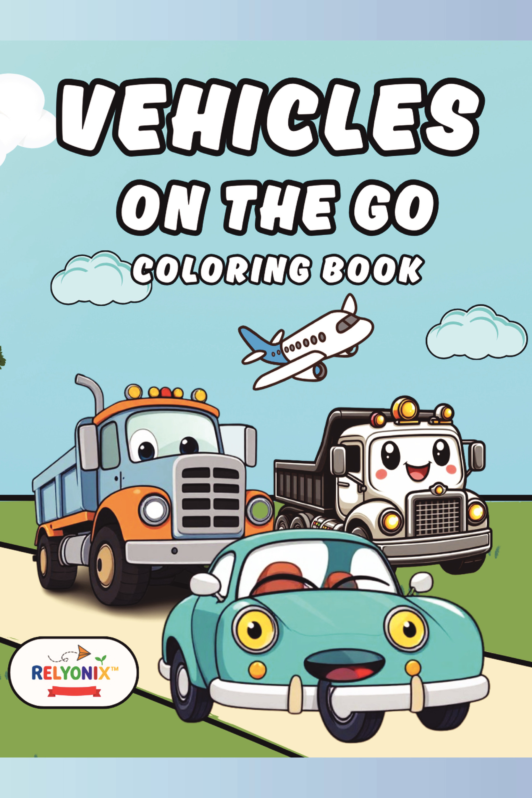 Vehicles on the Go Coloring Book | Pothi.com
