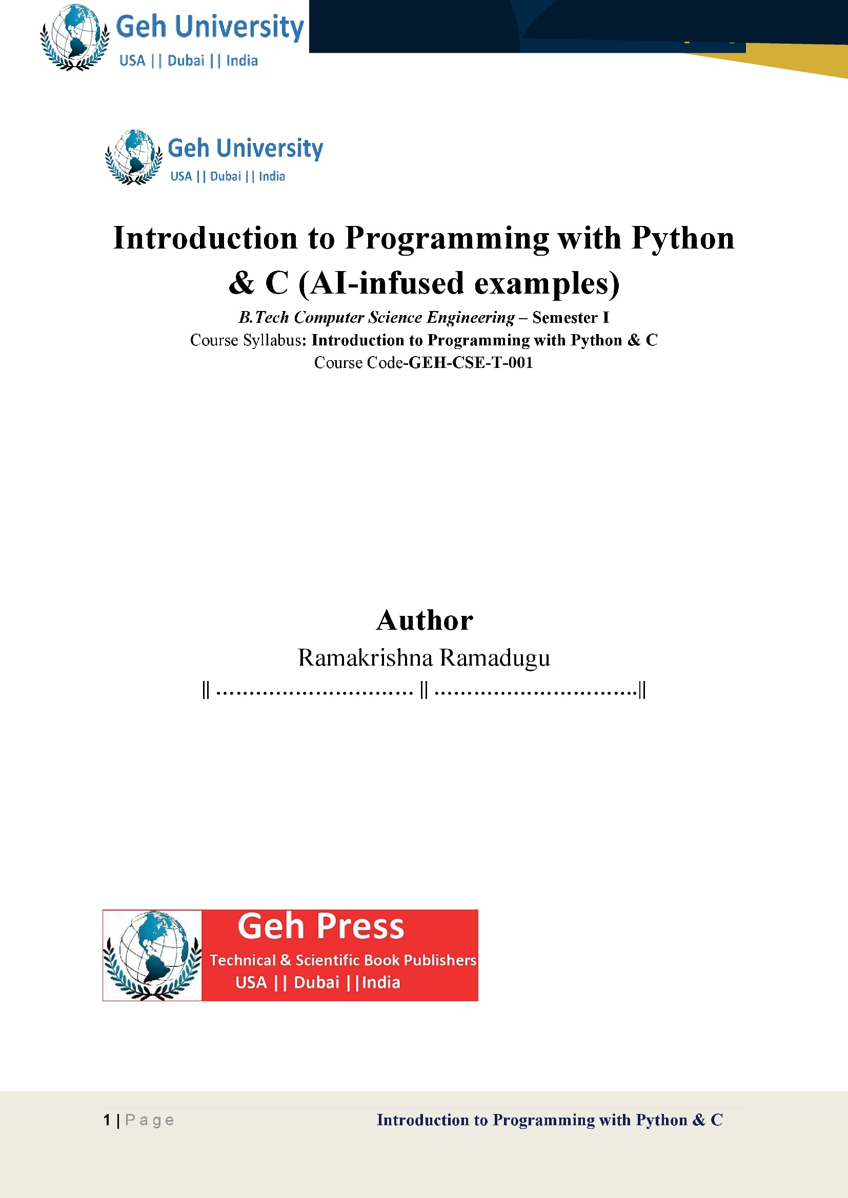 Programming with python & C | Pothi.com