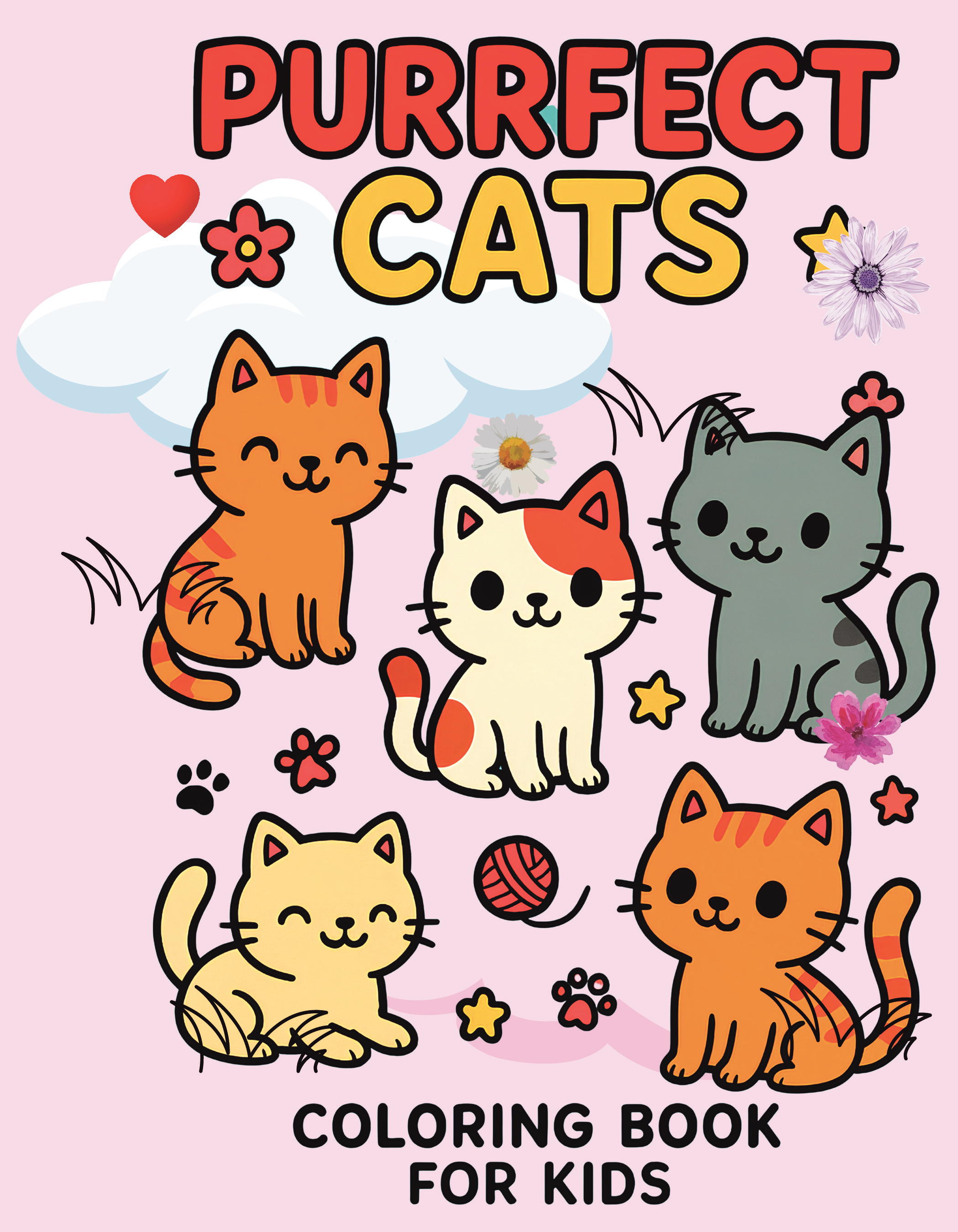 Purrfect Cat Coloring Book for Kids | Pothi.com