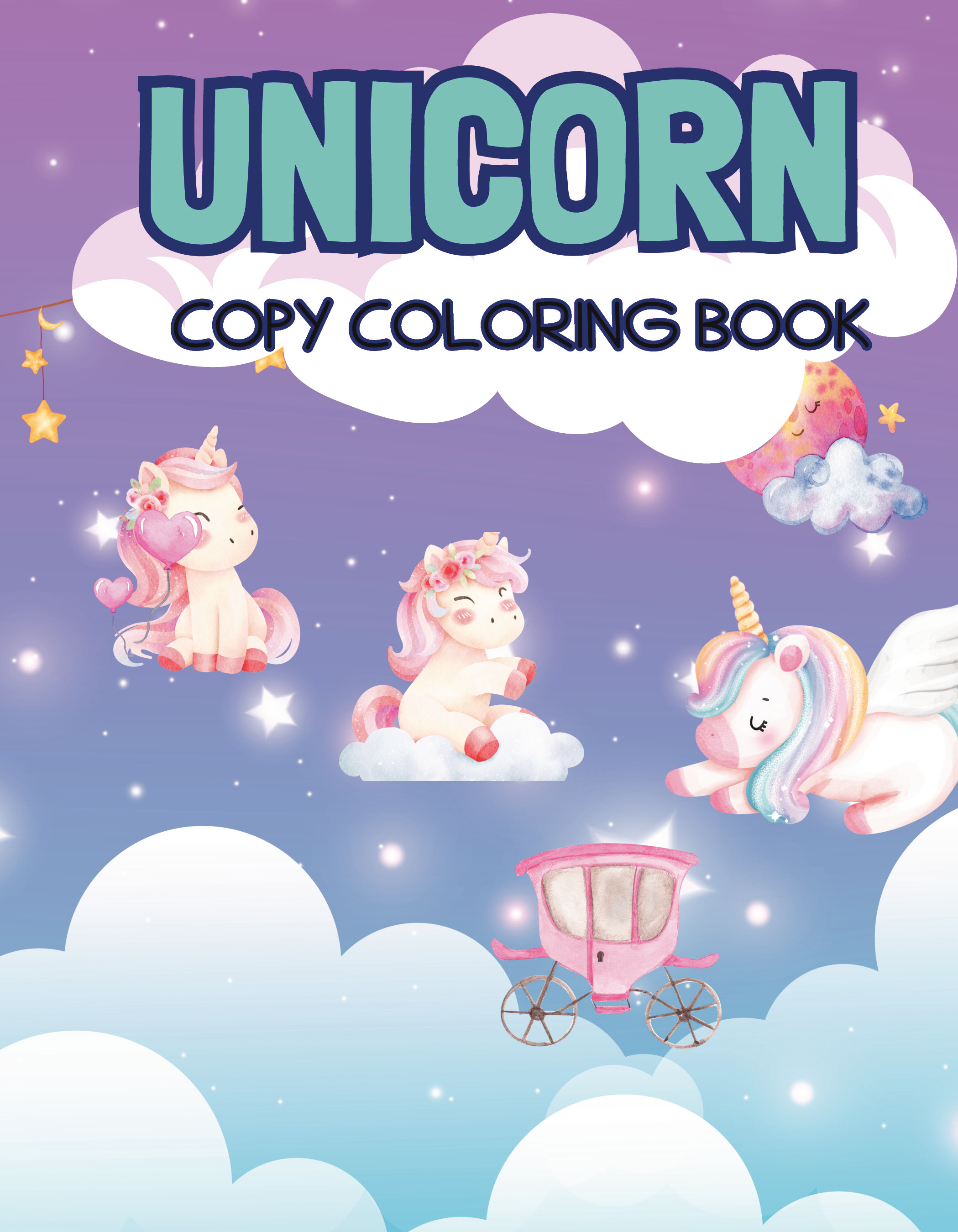 Copy & Color Unicorn Coloring Book | Pothi.com