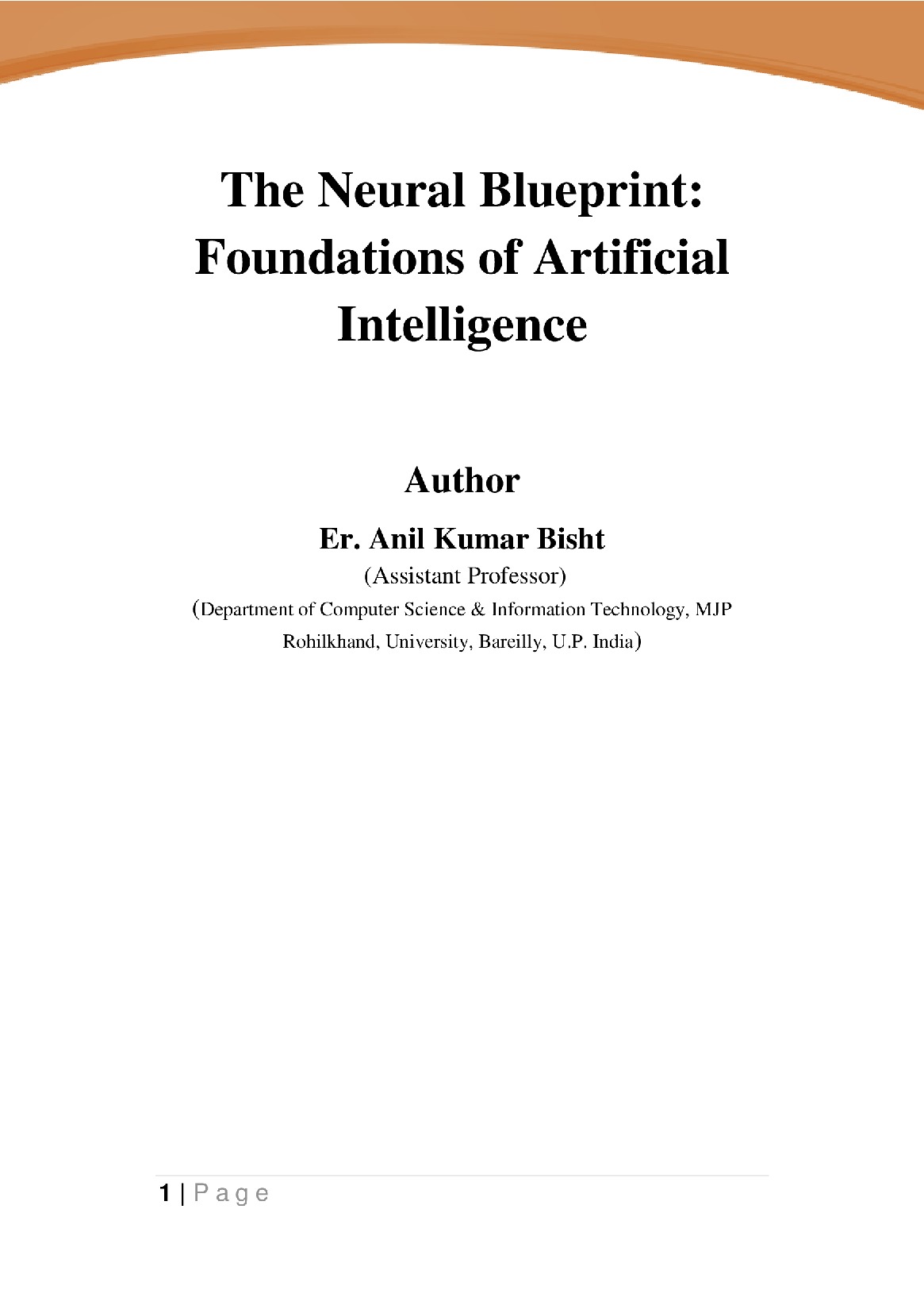 The Neural Blueprint: Foundations of Artificial Intelligence | Pothi.com