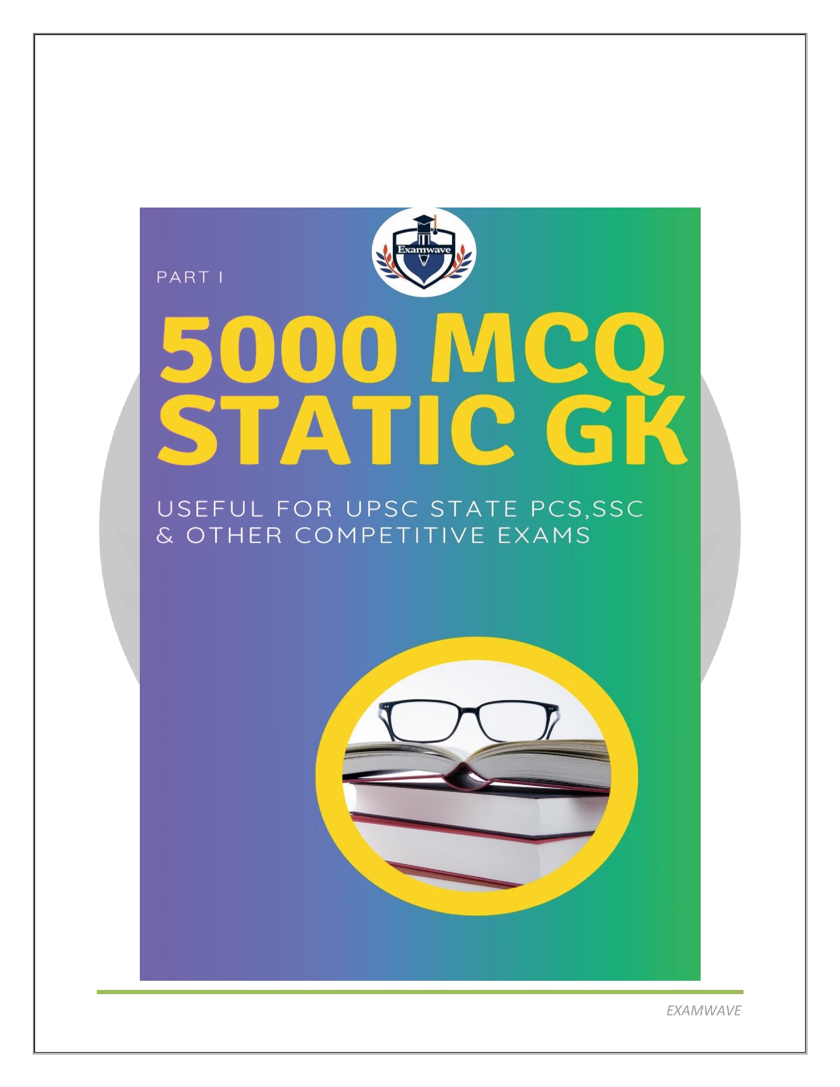 STATIC GK MCQ Part I : General Knowledge for UPSC,SSC STATE PCS ...