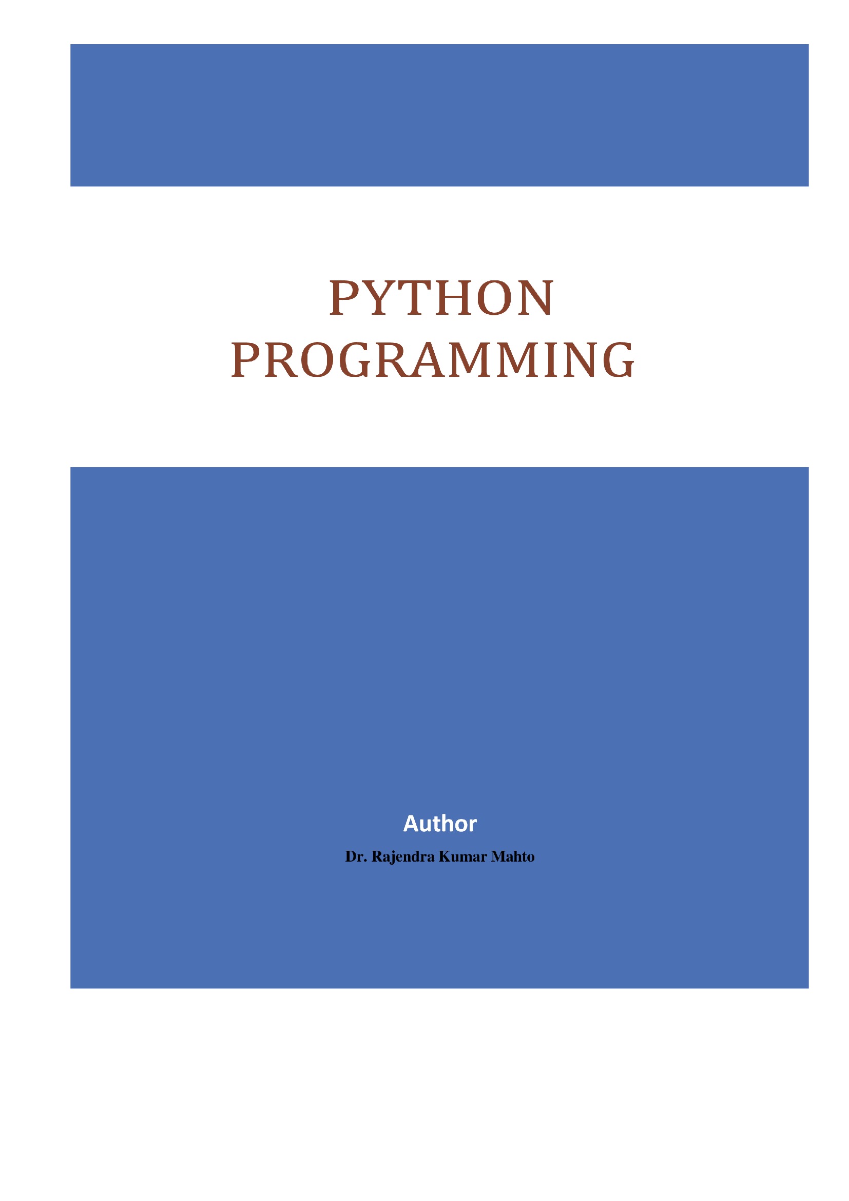 PYTHON PROGRAMMING | Pothi.com