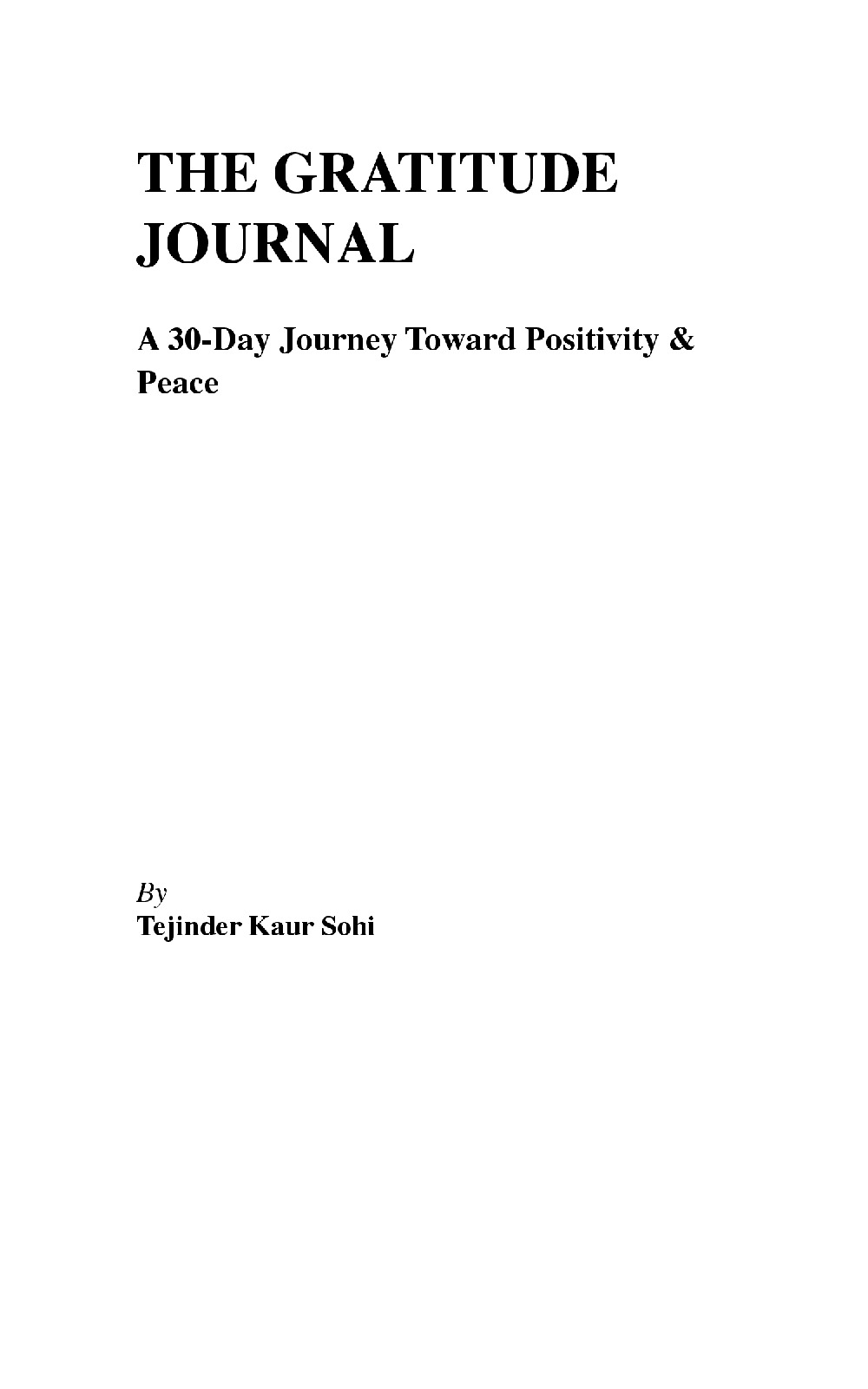 THE GRATITUDE JOURNAL | Pothi.com