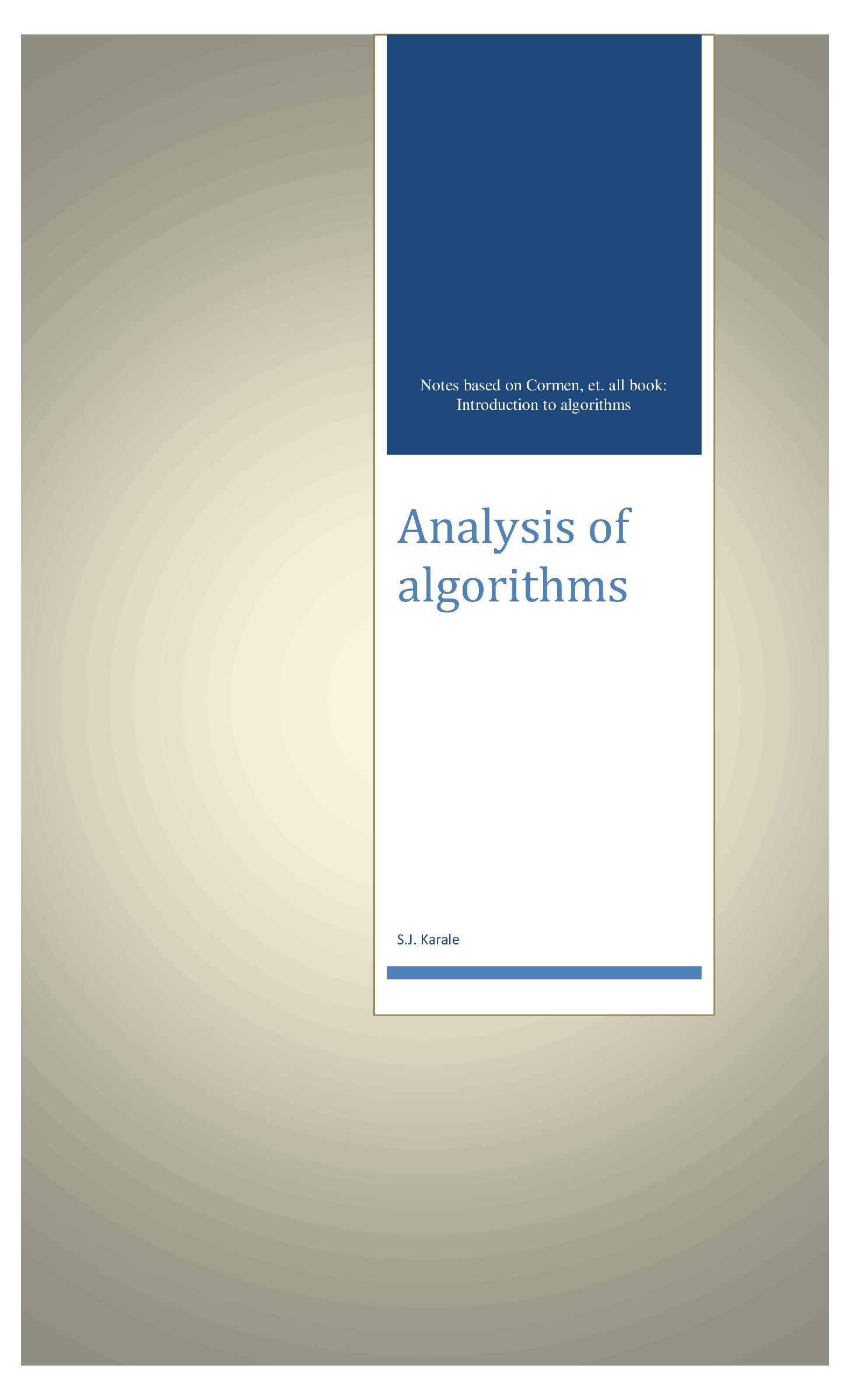 Analysis of algorithms | Pothi.com