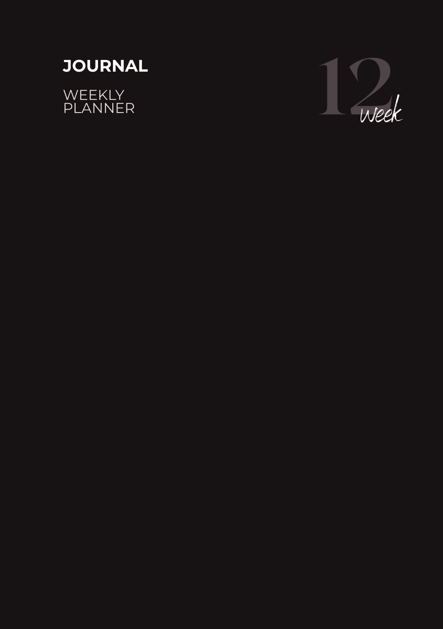 12 Week - Black Hard cover | Pothi.com