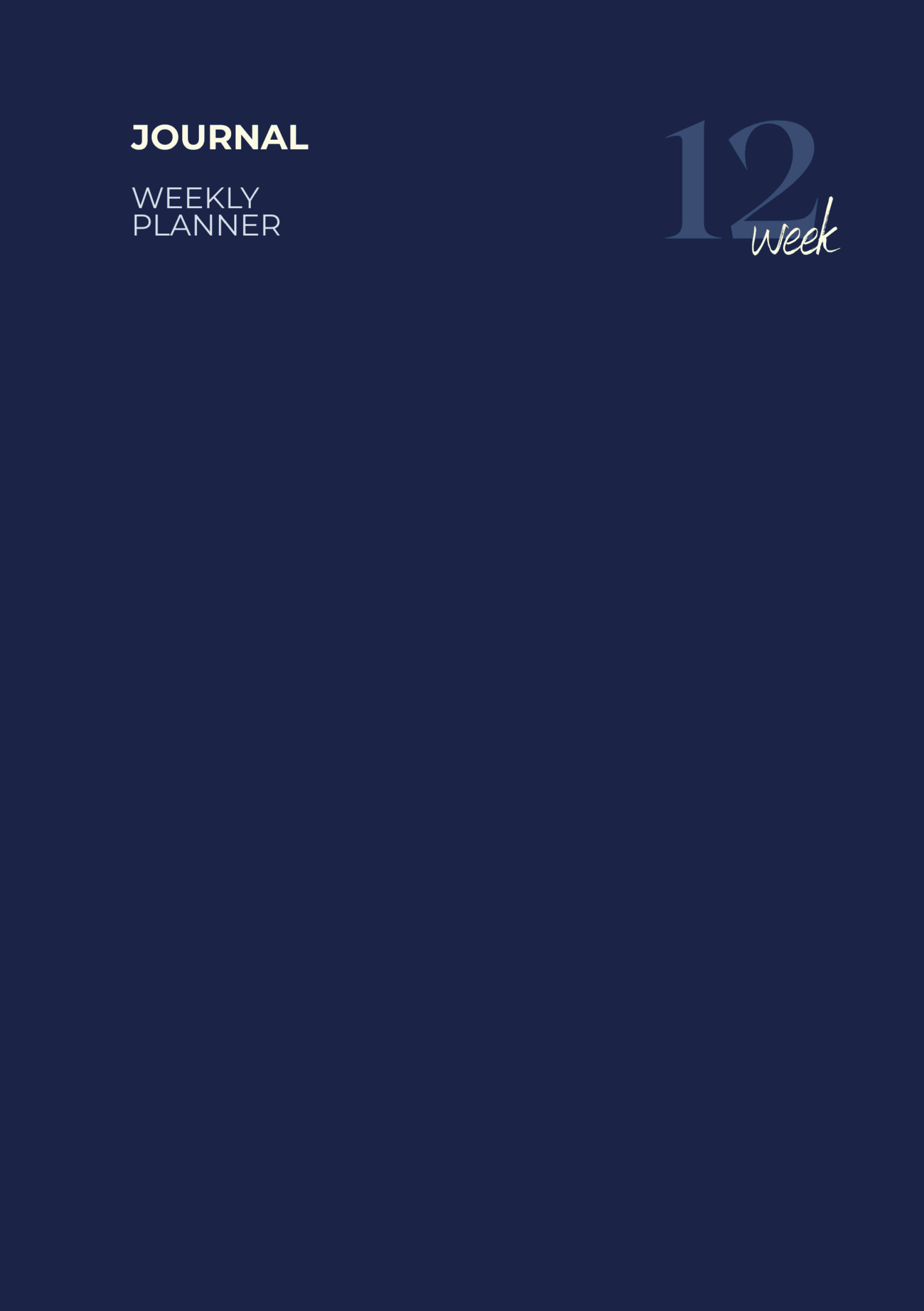 12 Week - Navy Blue Hard cover | Pothi.com