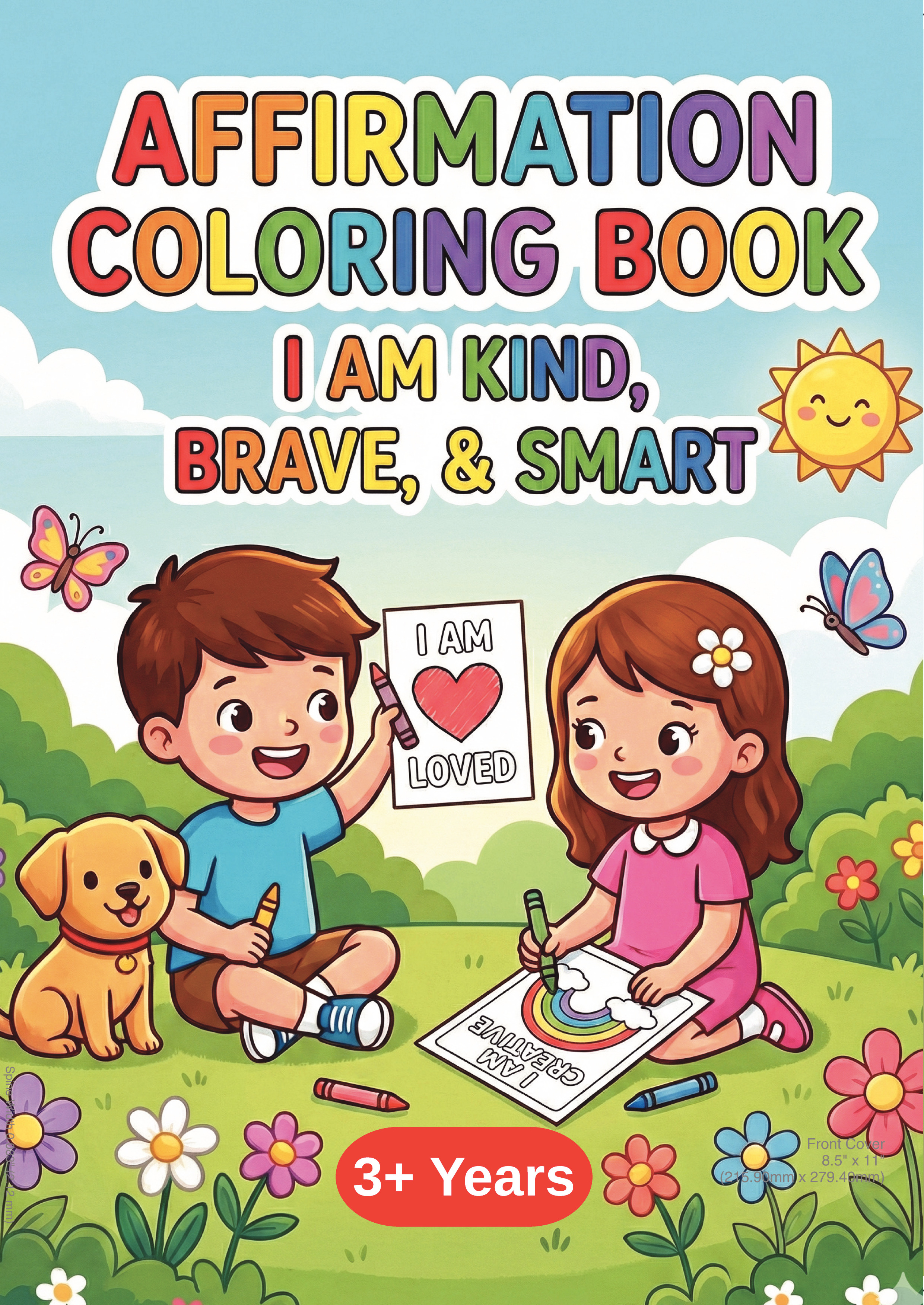 Affirmation Coloring Book: I am kind, brave & smart | Pothi.com
