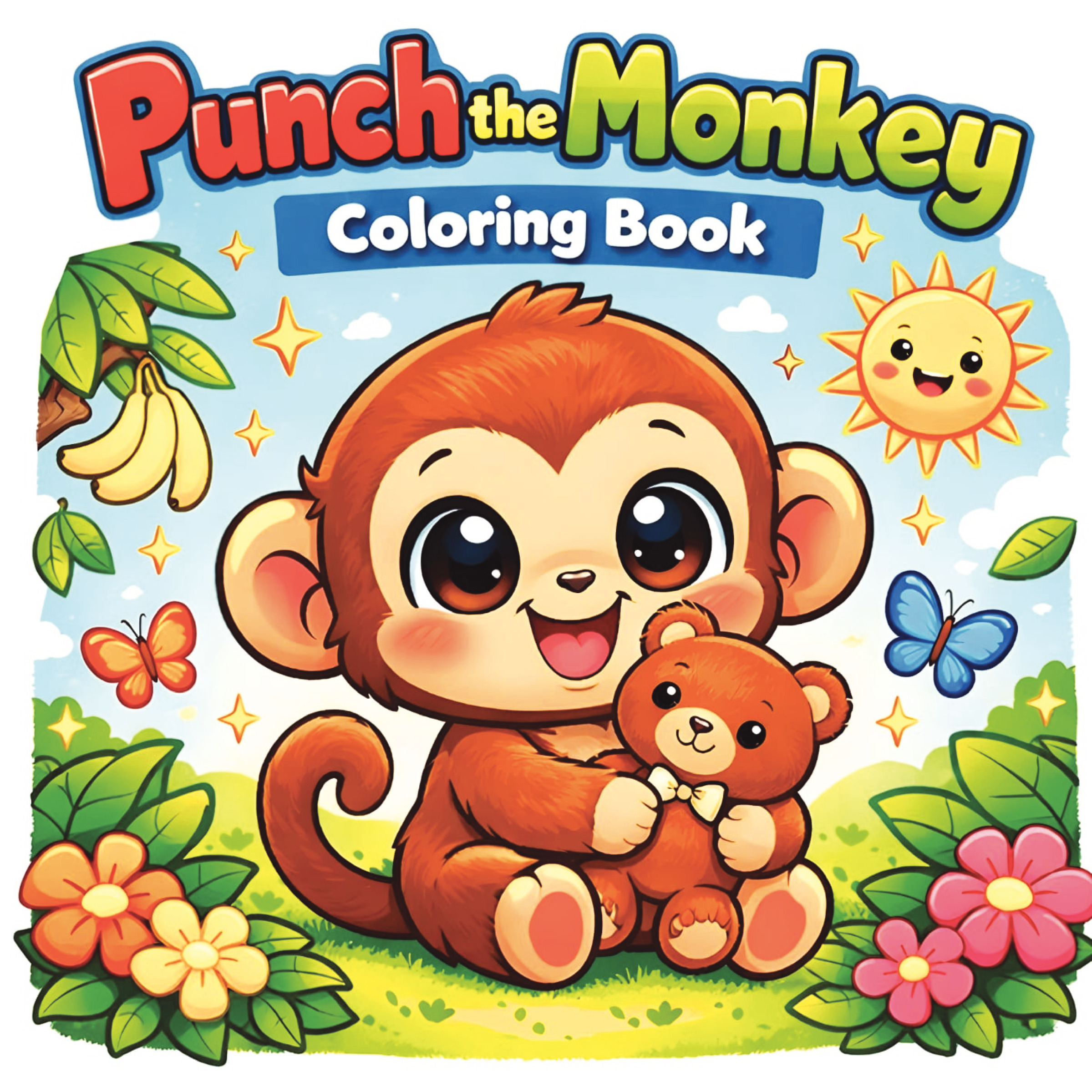 Punch Monkey Coloring Book for Kids: Fun & Funny Monkey Adventures ...