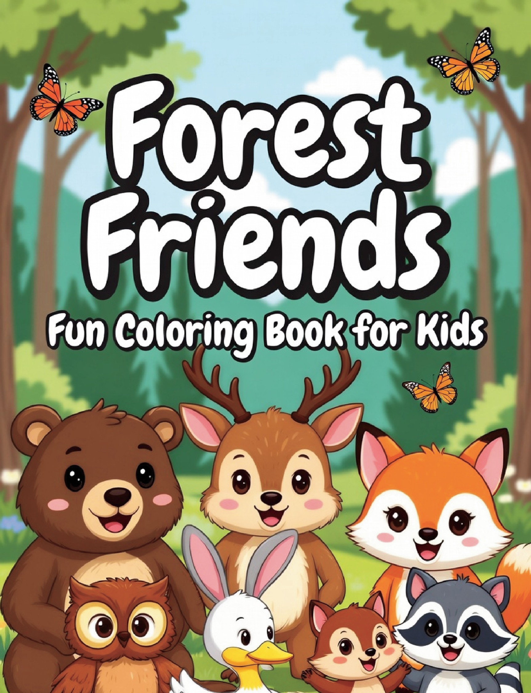 Forest Friends Fun Coloring Kids Book | Pothi.com