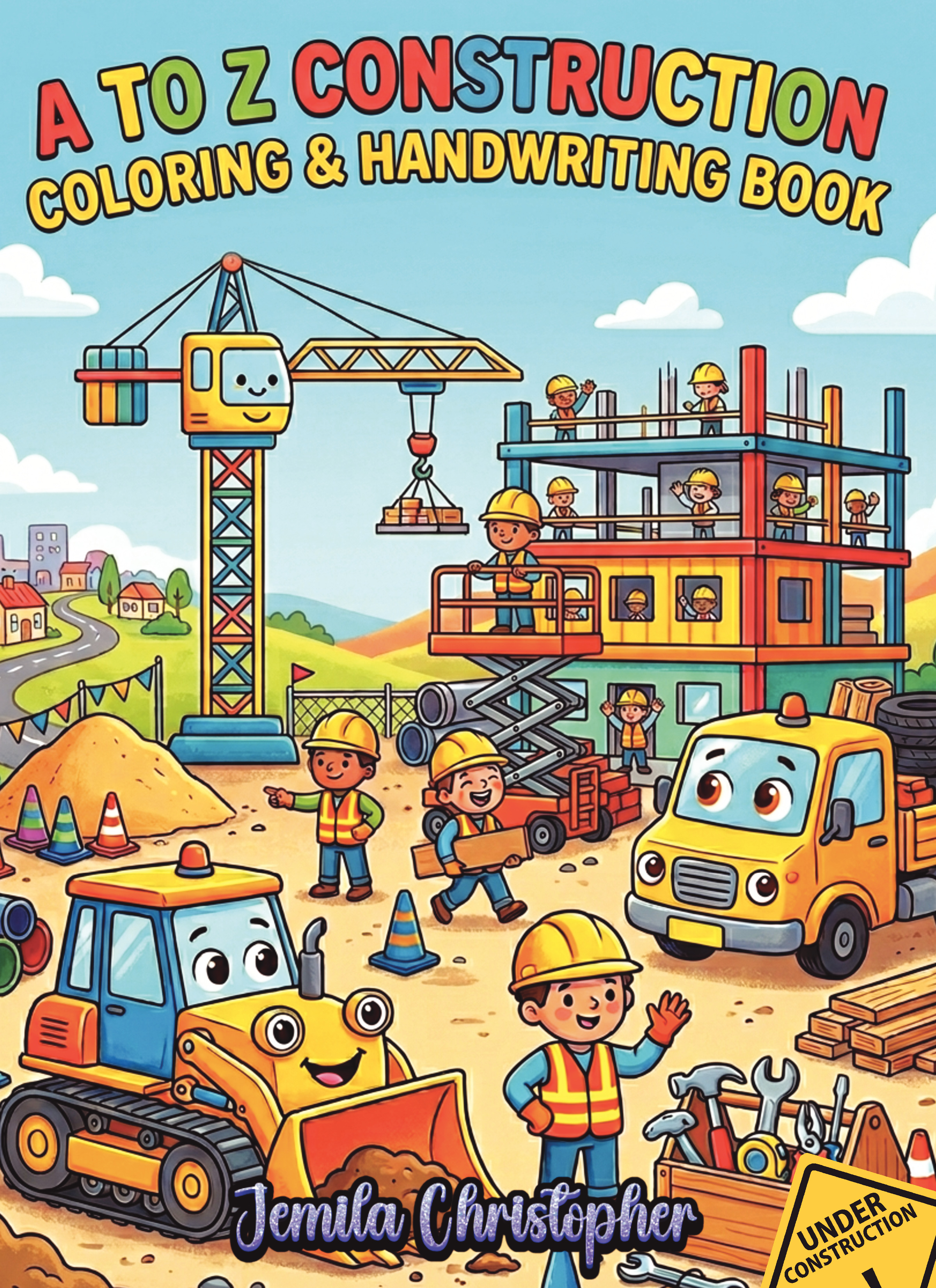 A to Z Construction Coloring and handwriting practice book | Pothi.com